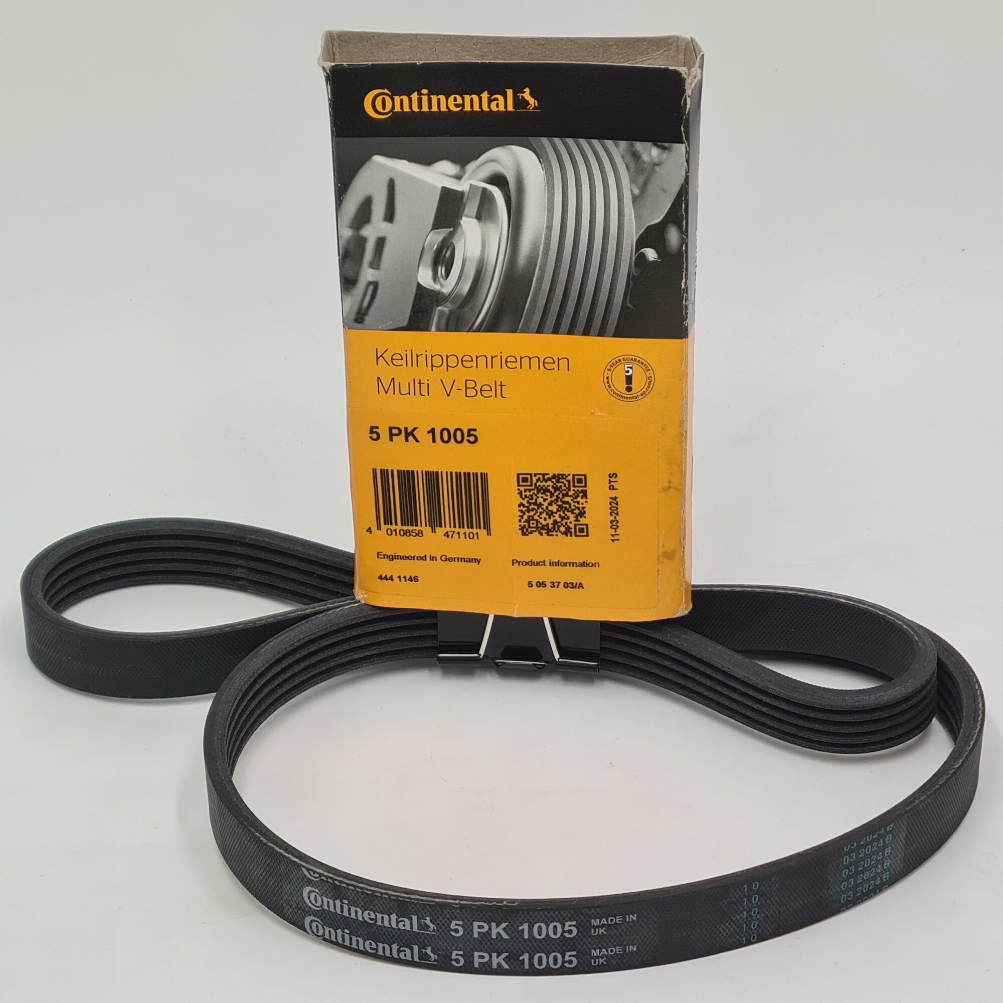 Приводной ремень Continental (Contitech) 5PK1005 для BMW, ЗАЗ, LAND ROVER, DAEWOO