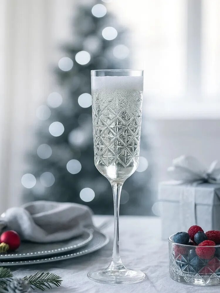 Набор бокалов для шампанского Pasabahce "Таймлесс" 2 шт, 175 мл. Закаленное, ударопрочное стекло. "Timeless" Турция