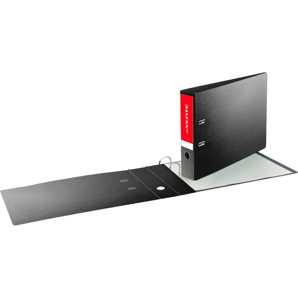 Папка-регистратор deVente, А3, двусторонняя, ПВХ, чёрная, 75 мм