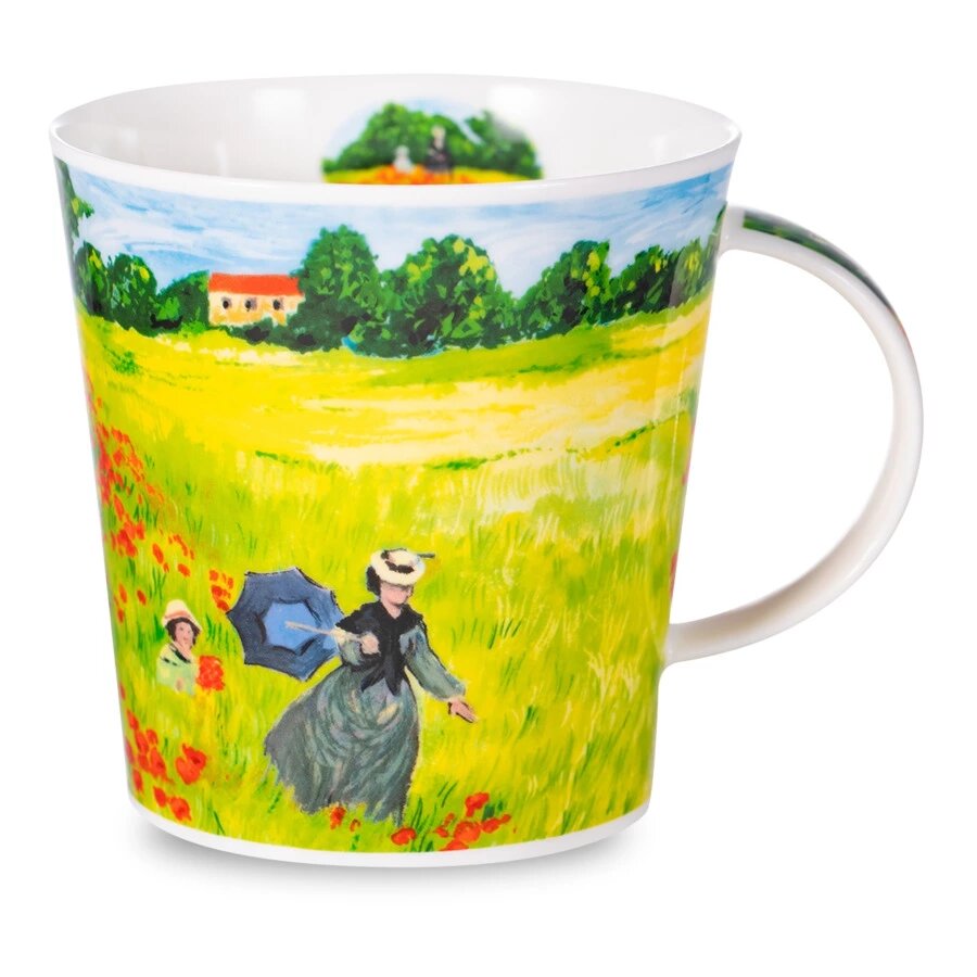Кружка Dunoon Маковое поле в Живерни Кернгорм 480 мл, фарфор костяной