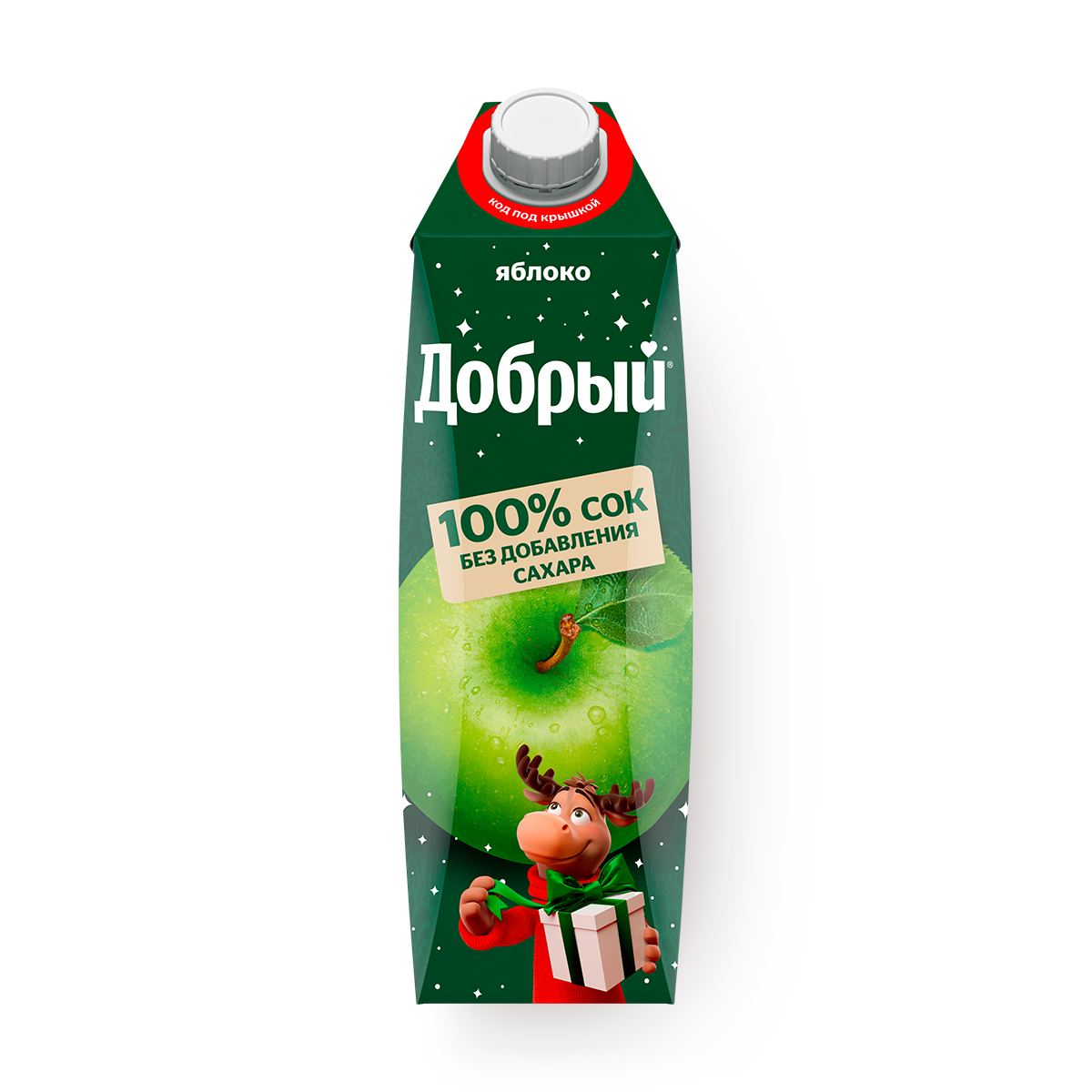 Сок Добрый, яблочный, тетрапак, без добавления сахара, 1000 мл