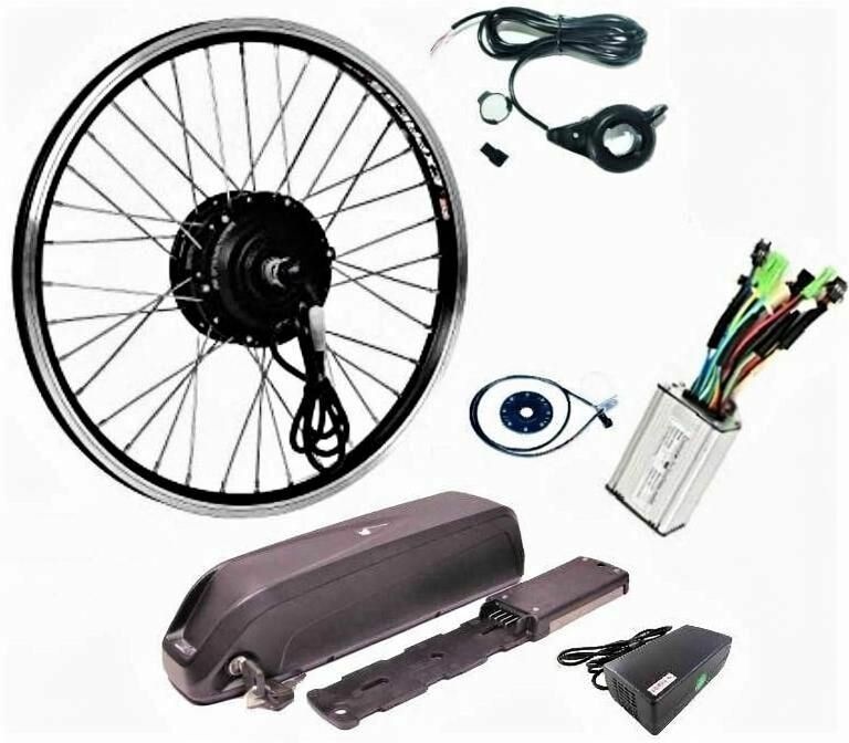 Комплект мотор-колесо передний/редукторный 350Вт 20", KT LCD 3, АКБ Li-ion корпус Hailong (DP7) 48В 25А*ч