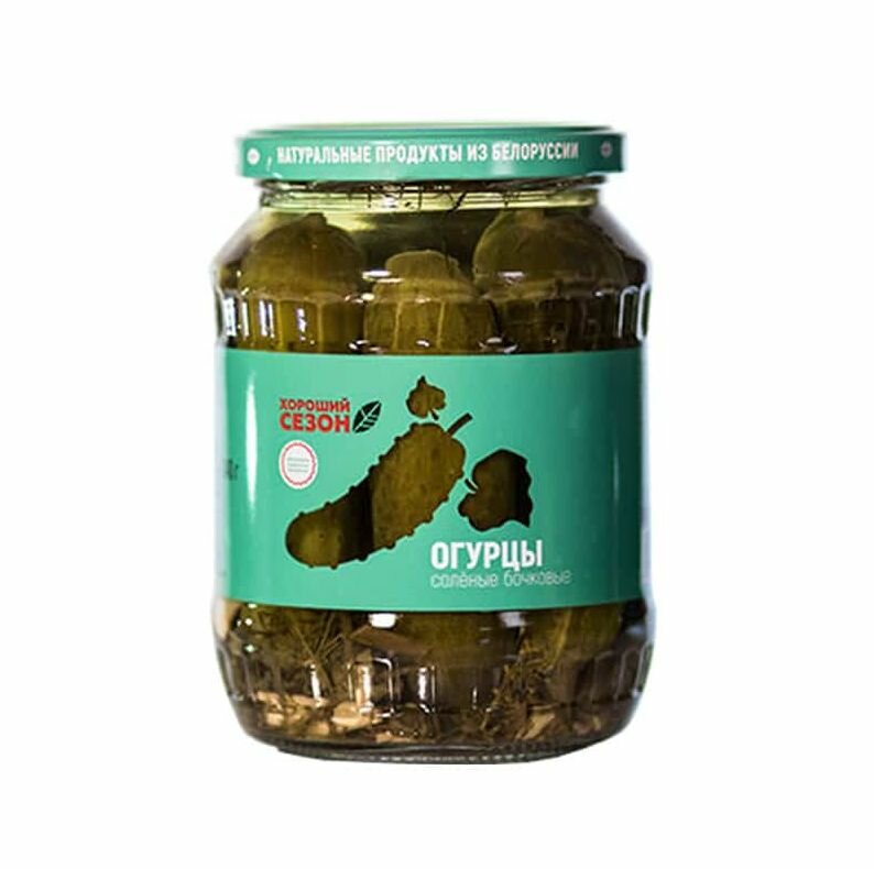 Хороший сезон Огурцы соленые 720 мл, 1 штука