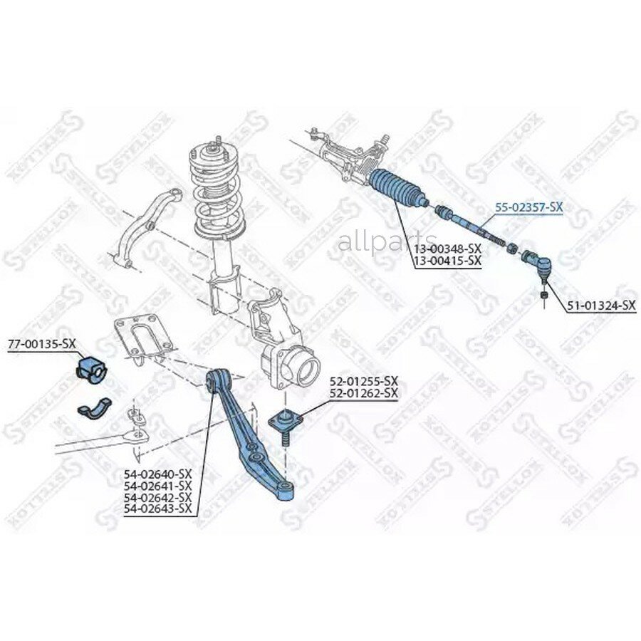 STELLOX 5502357SX тяга рулевая! без г/у\ Peugeot J5<94