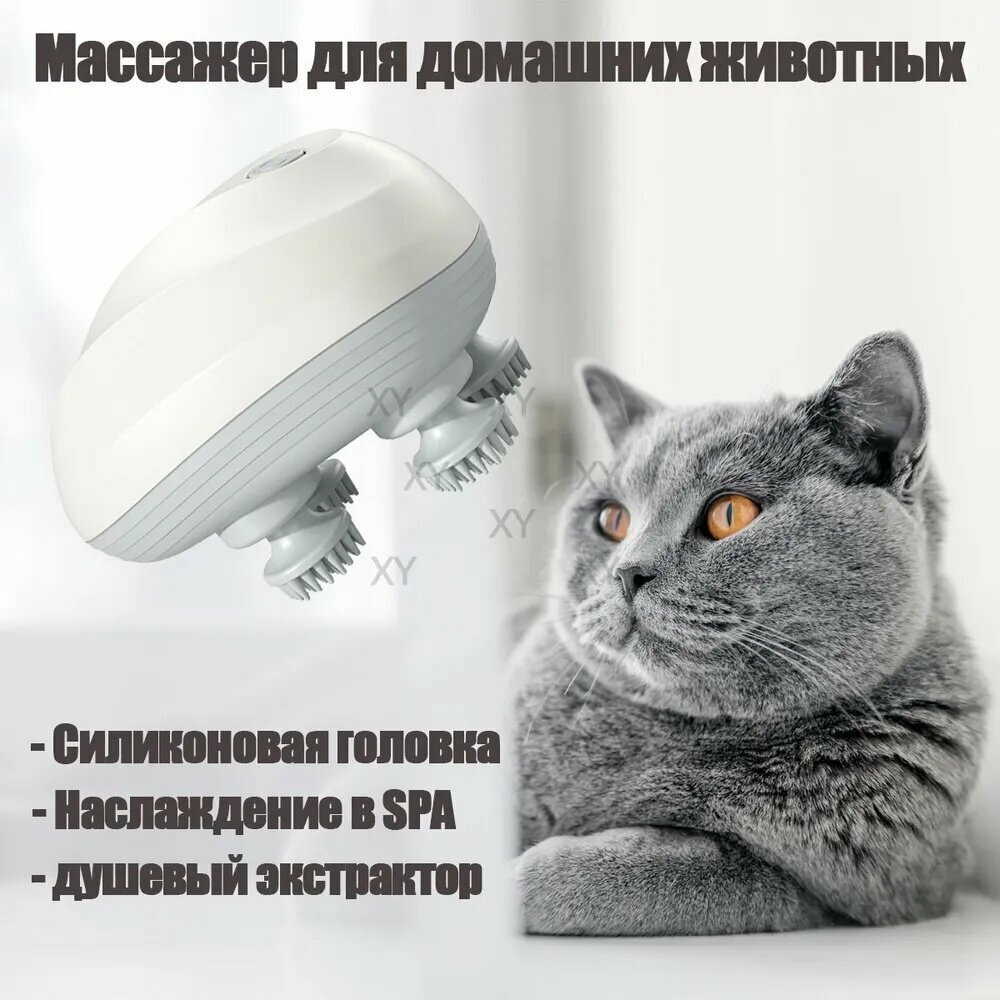 Портативная электрическая игрушка для массажа кошек / Usb-зарядка / 1200 мАч