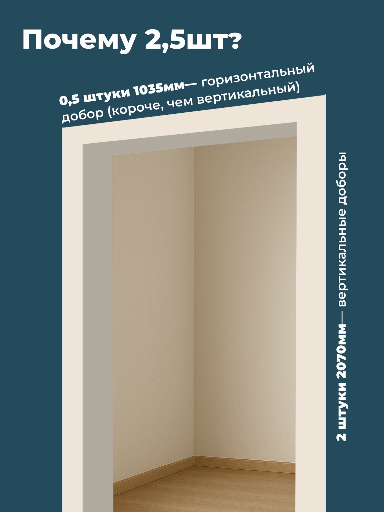 Добор дверной, ПВХ, цвет Капучино, 100х2070 мм, 1 шт.