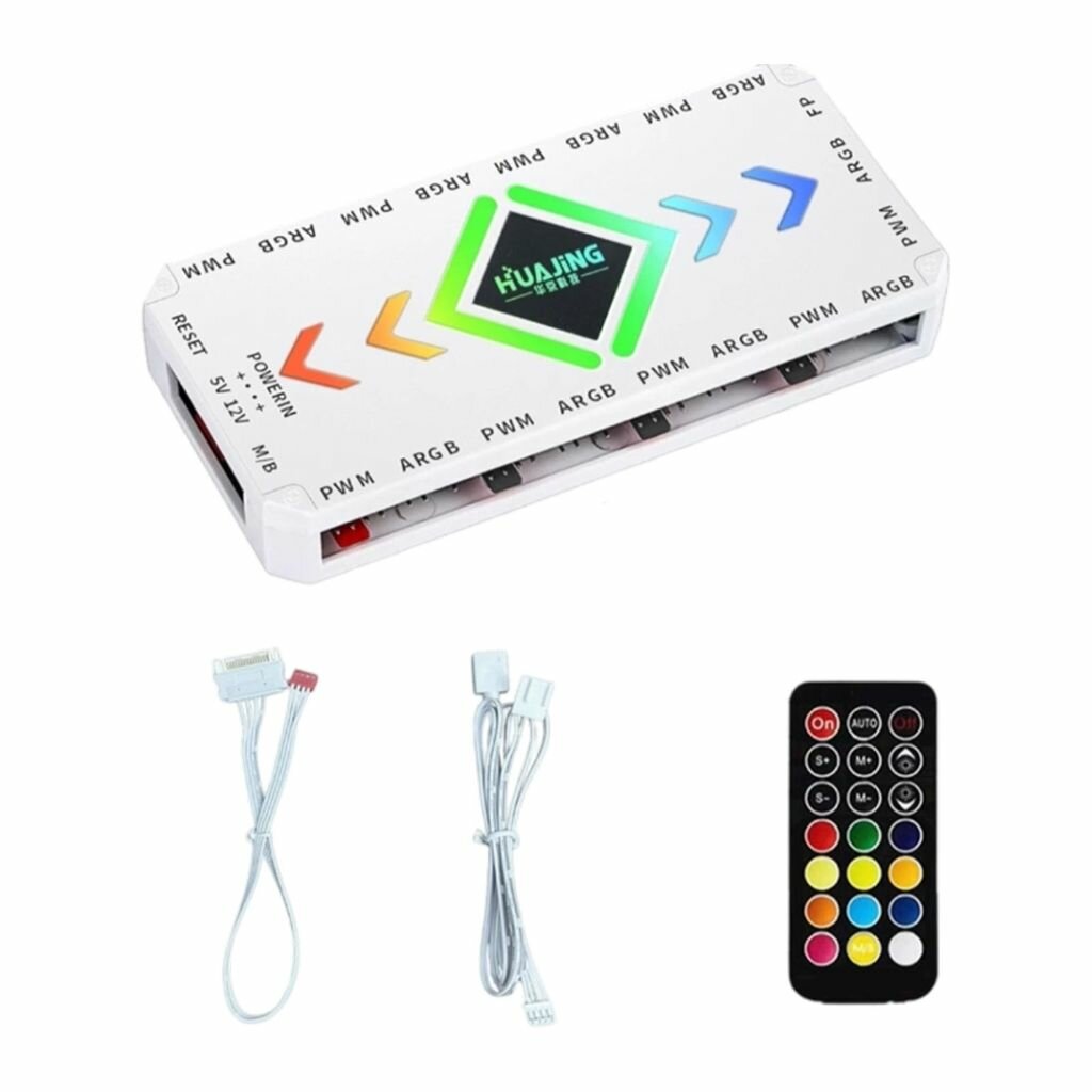 Компьютерный контроллер шасси ARGB 5V3 pin-белый