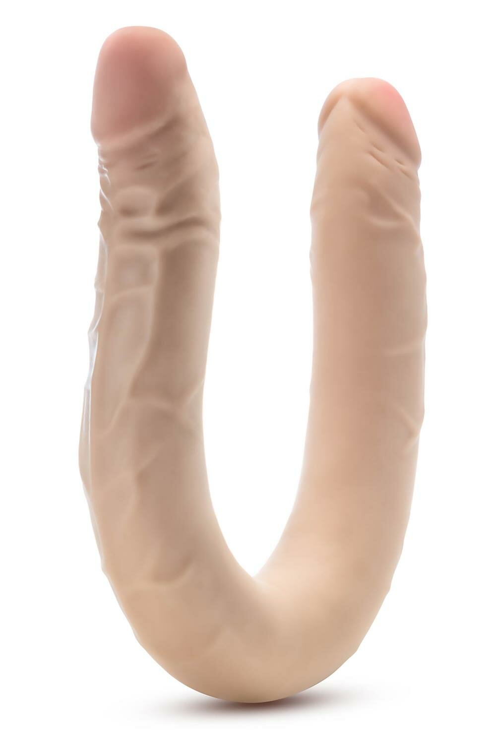Фаллоимитатор двусторонний "Posable Double Dong" 41,9 см, телесный, гибкий, TPE, Dr. Skin+