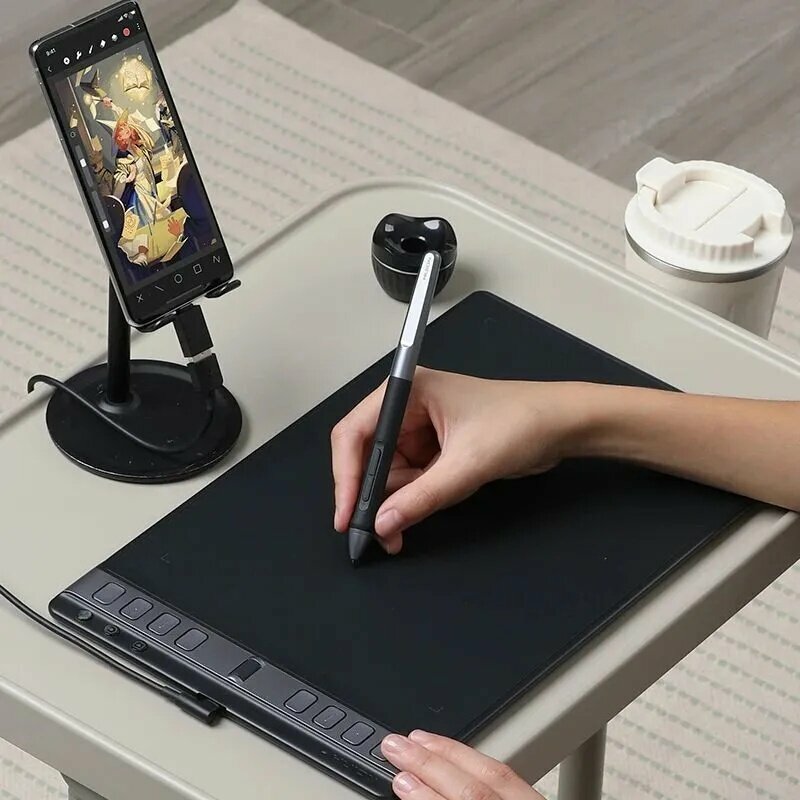 Графический планшет HUION Inspiroy 2 L H1061P, формат A4, черный, лиловый