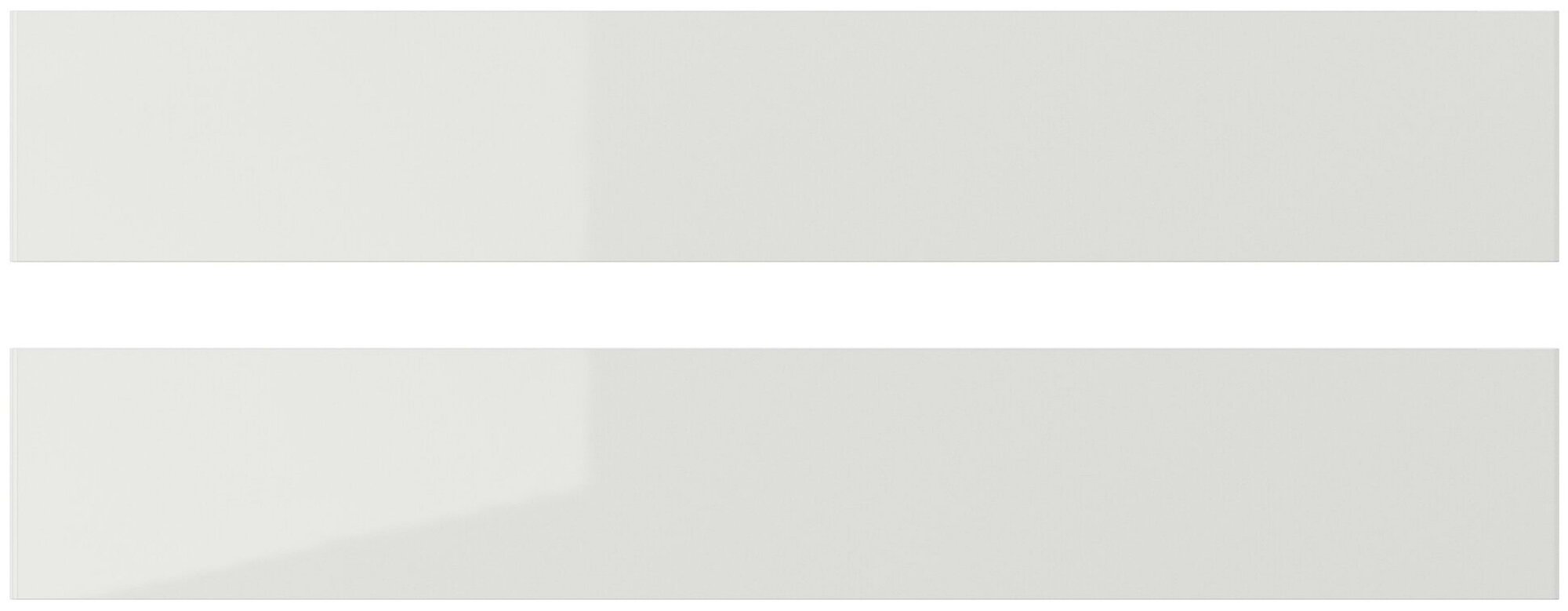 Фасад икеа рингульт для ящика 2 шт. 60x10 см, 2 шт, глянцевый светло-серый