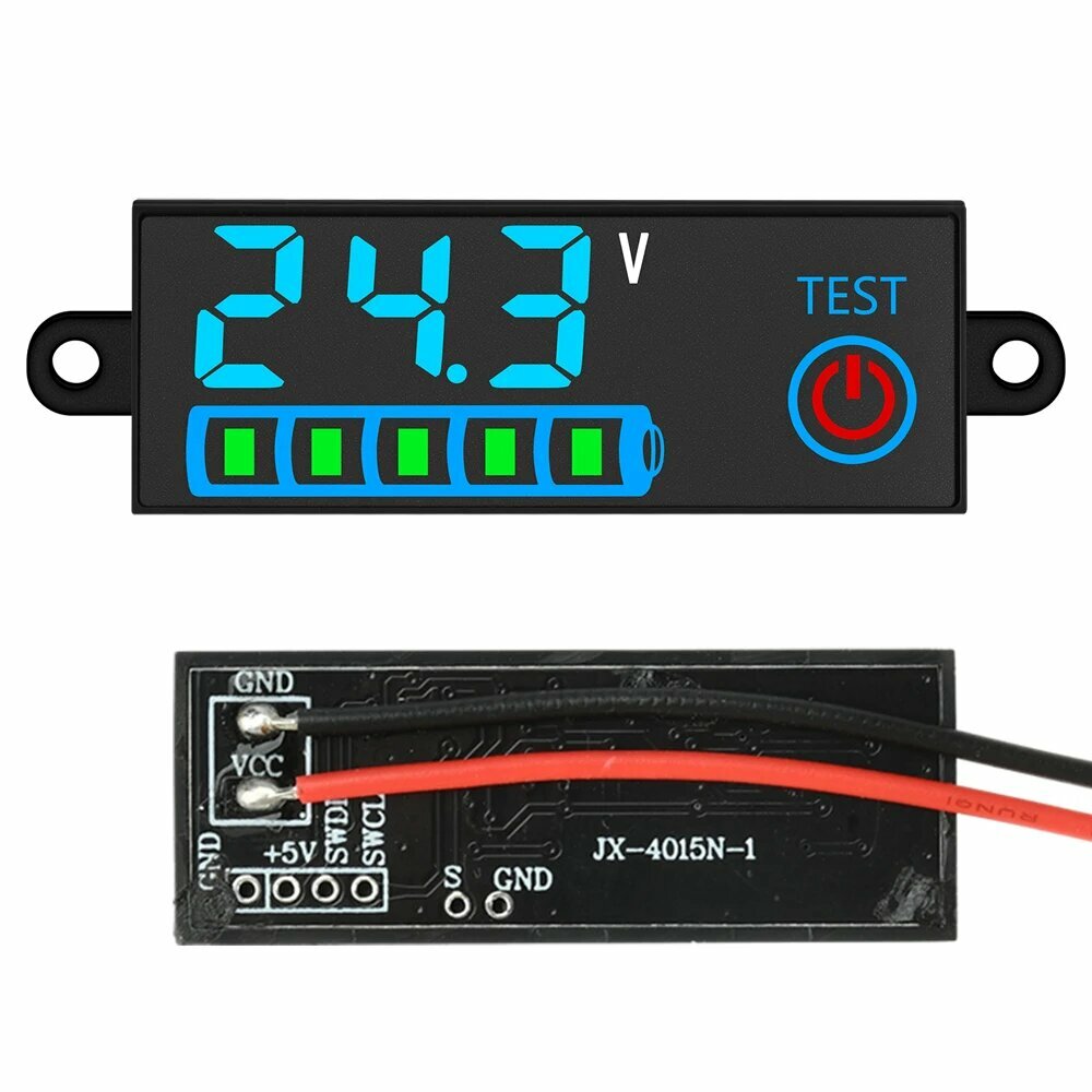 Вольтметр DC 7-55V с индикатором заряда батареи