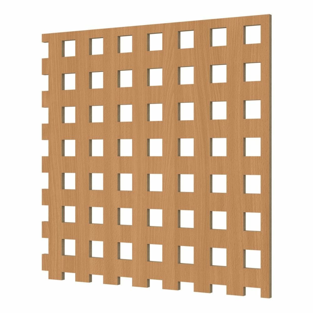 Перфорированная Панель Cosca Квадро 10-20 ХДФ Бук В600хШ1200 мм / Коска.