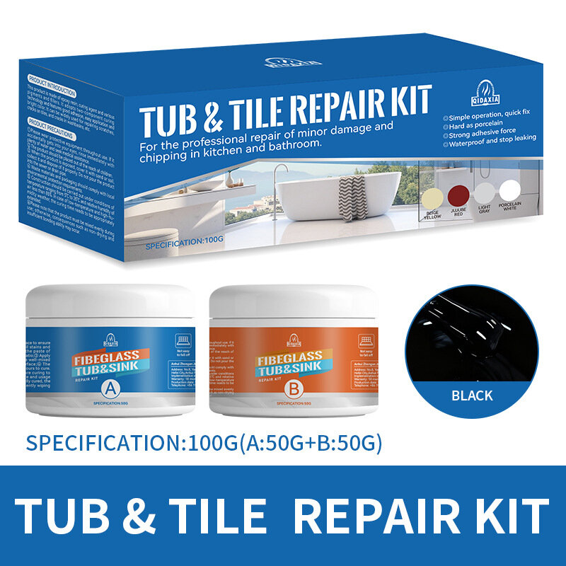[2025]QIDAXIA Керамическая ремонтная паста для домашнего использования, клей для мраморных ванн и умывальников, клей для ремонта плитки