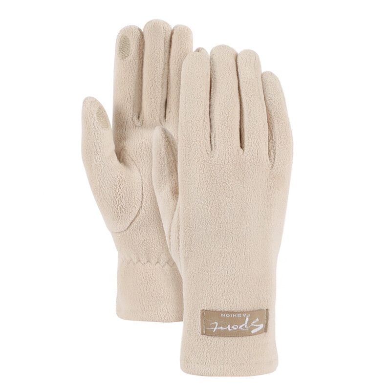 Перчатки из флиса для женщин, зимние, с флисовой подкладкой, теплые, для активного отдыха, велоспорта, вождения, с защитой от холода и сенсорным экраном