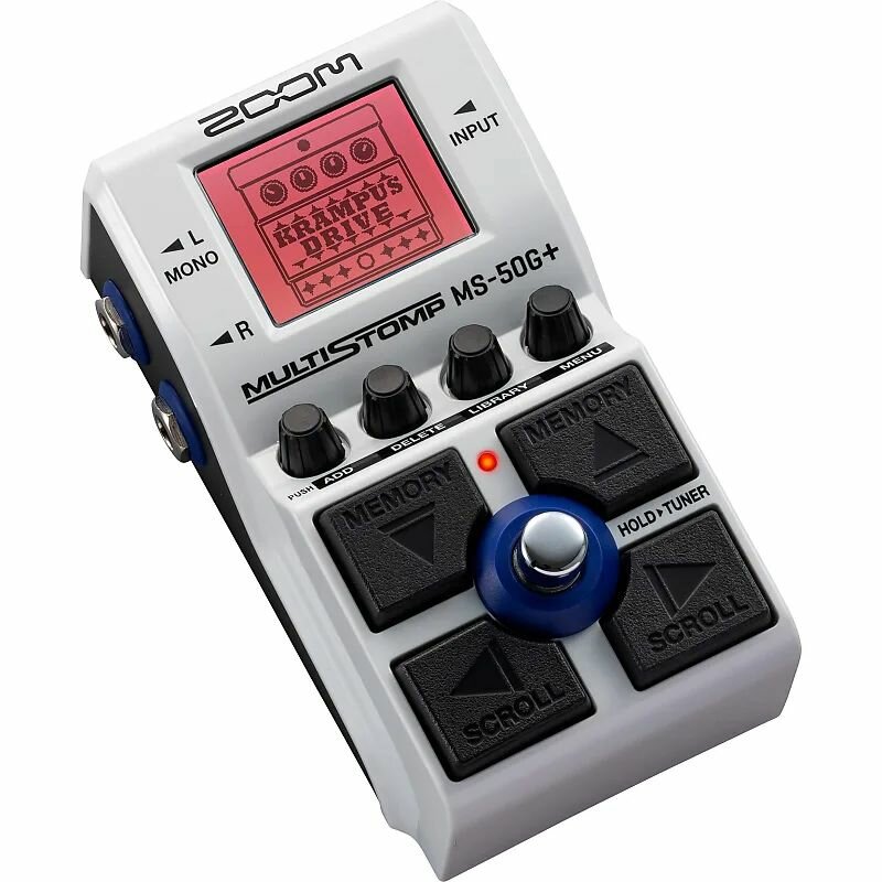 ZOOM MS-50G+ MultiStomp педаль мультиэффектов для гитары, 100 эффектов, стерео выход