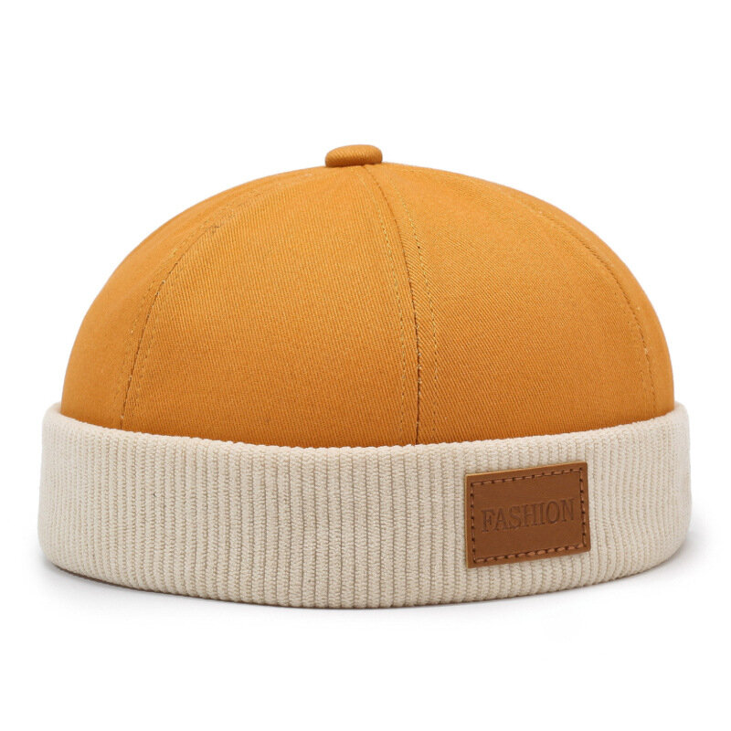 Мягкая и жесткая текстурка JYL Шапка без козырька унисекс весенняя стильная ретро хип-хоп / A-111