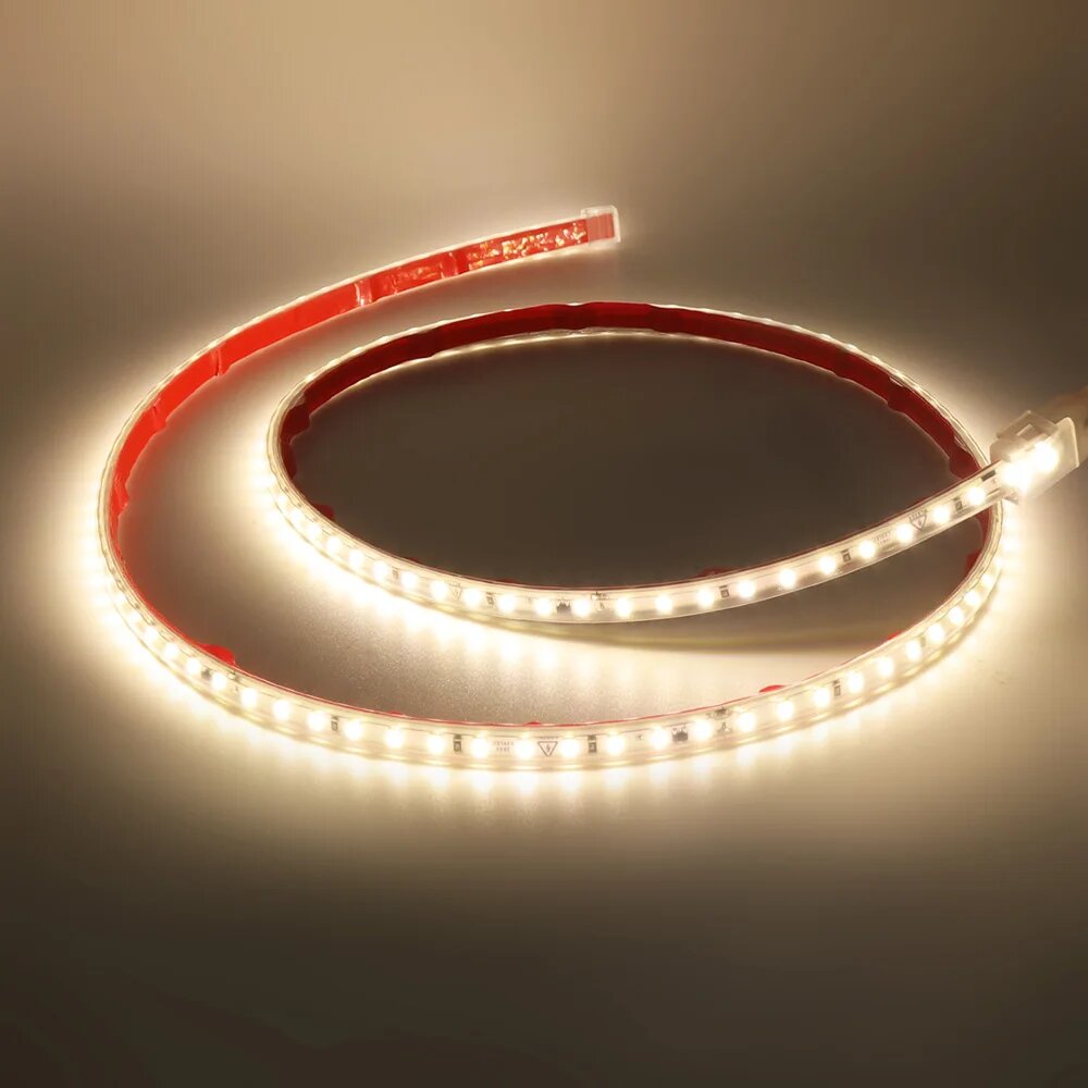 220 В 2835 Светодиодная лента EU Power Kit 120 светодиодов/м переменного тока 220 В Вольт Высокая яркость Освещение Гибкая светодиодная лента Диодная лампа Водонепроницаемая