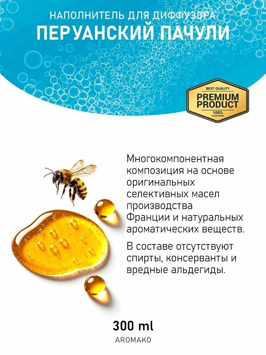 Рефил для диффузора перуанский пачули, 300 ml — фото 1