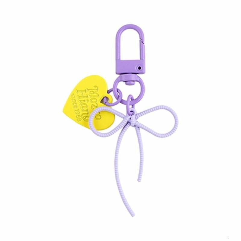 Модный брелок-бабочка, светло - фиолетовый - Кулон с бантиком любви