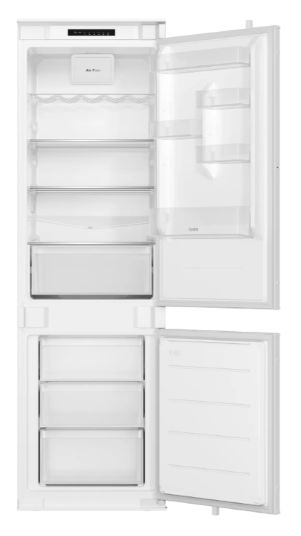 Холодильник Candy Combi CBS517SD, встраиваемый, стандартный компрессор, класс А, 259л