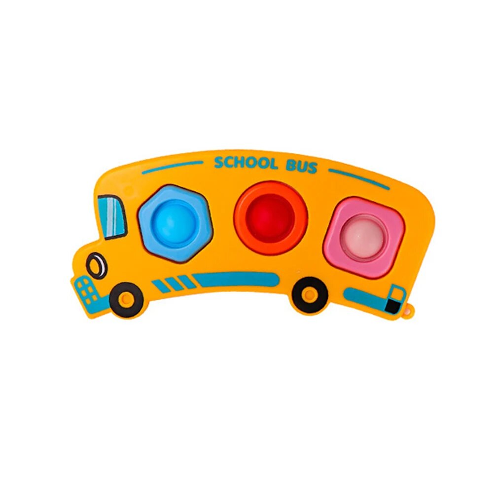 Сенсорная игрушка-антистресс Pop It School bus