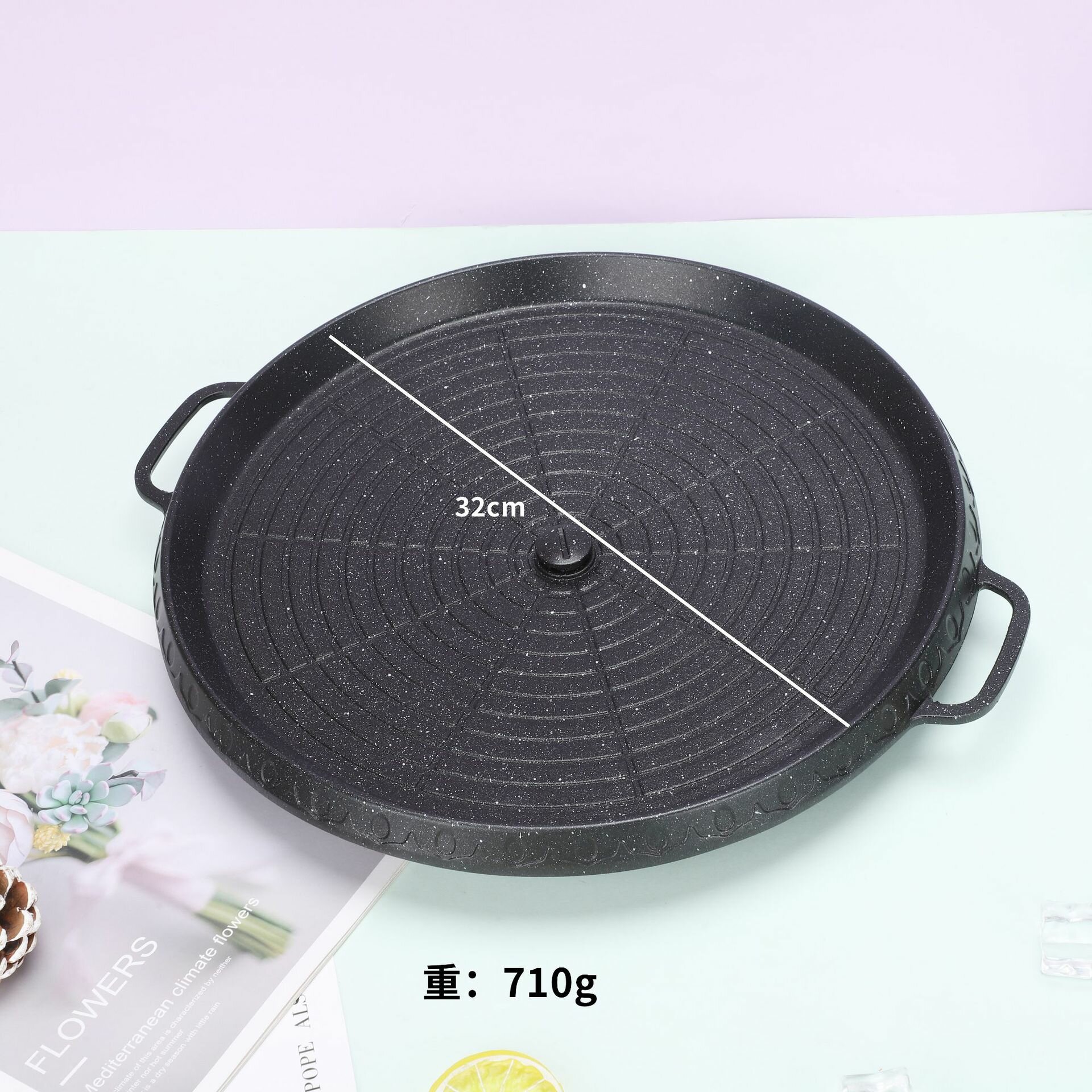 Корейская стильная сковорода для гриля с покрытием из камня Maifan, сковорода для барбекю, корейская стильная домашняя сковорода без дыма, антипригарная сковорода для барбекю