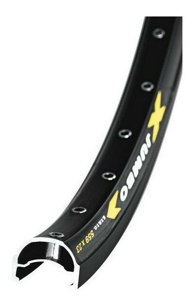 Обод 26” Remerx, “JUMBO”, 559x23, 32 спицы, 710 гр, двойной, черный, пистонированный с 2-х сторон.