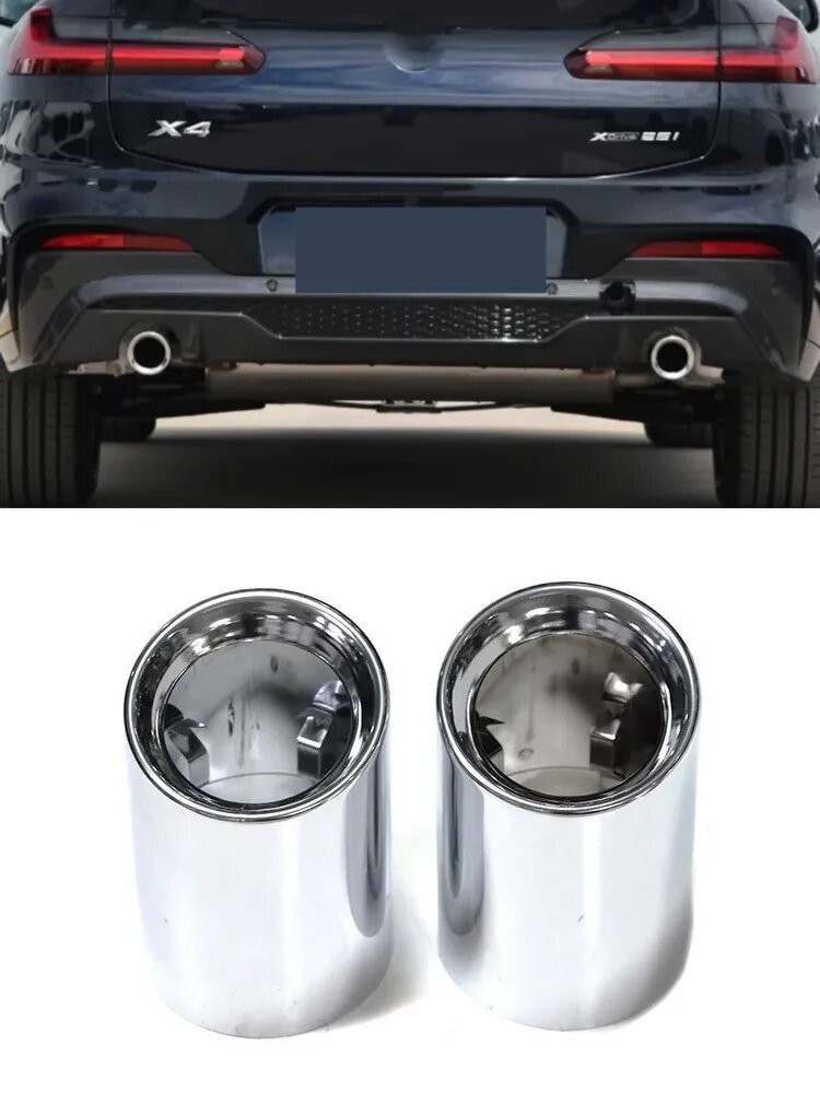 Глушитель, диаметр 89 мм, длина 128 мм арт. BMW X3 G01 X4 G02 2019 2020 2021 2022 насадка на выхлопную трубу автомобиля