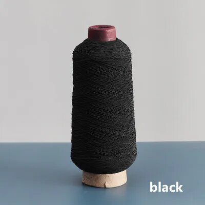 Эластичный шнур из спандекса 2000 ярдов Черный, black
