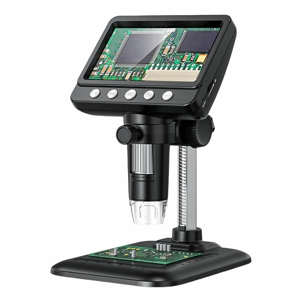 Цифровой микроскоп, IPS-экран 4.3", 2 млн. пикселей, LED подсветка