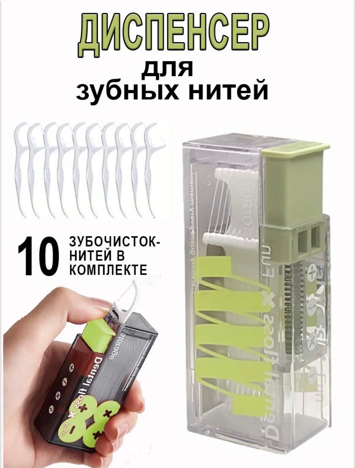 Контейнер-диспенсер для зубных нитей