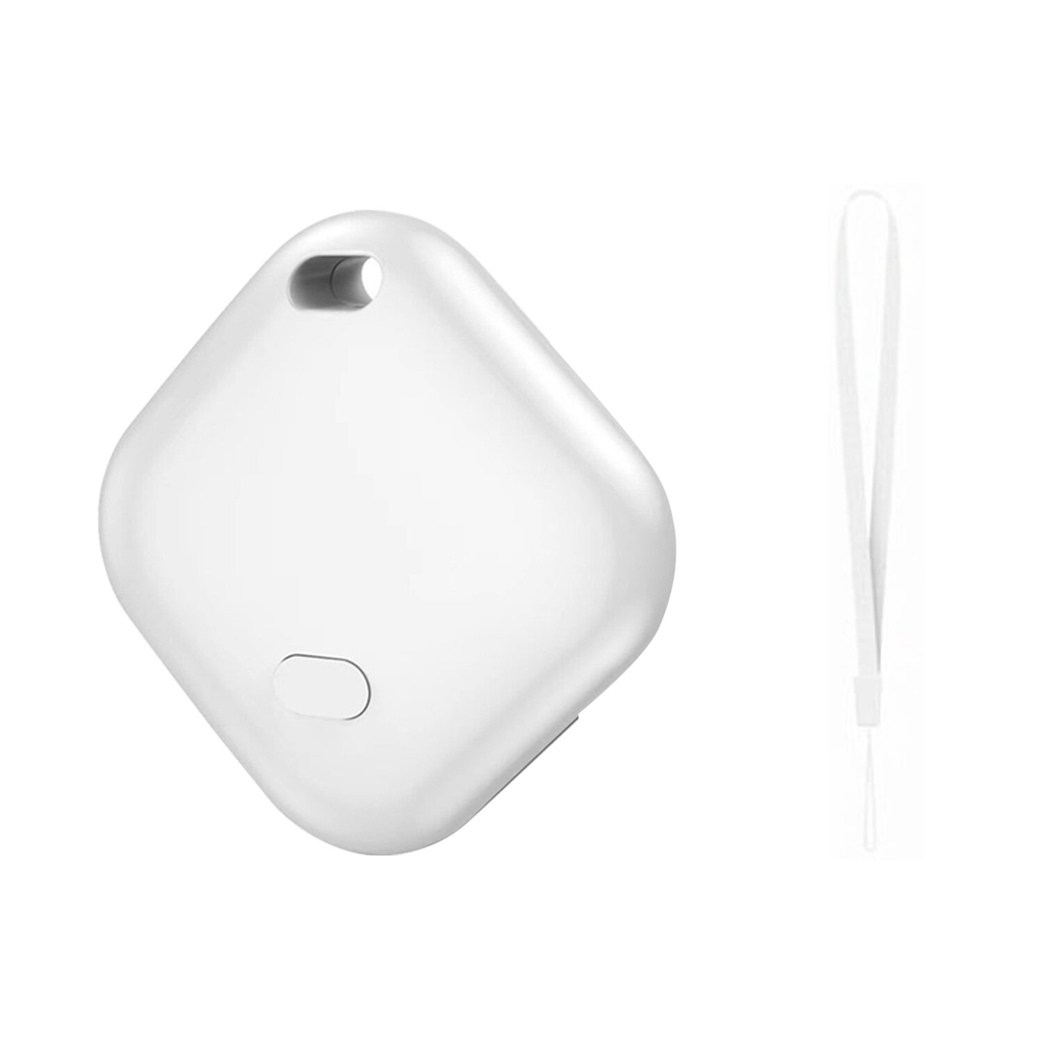 Тег для предотвращения потери Bluetooth-finder для устройств Android, сертифицированный Google, ключ-finder/багажный трекер/локатор предметов, совместимый с приложением Google "Find a Device", Black/White, 1/2, 1pcs/2pcs/4pcs, F02-B, ABS, Bluetooth 5.2,