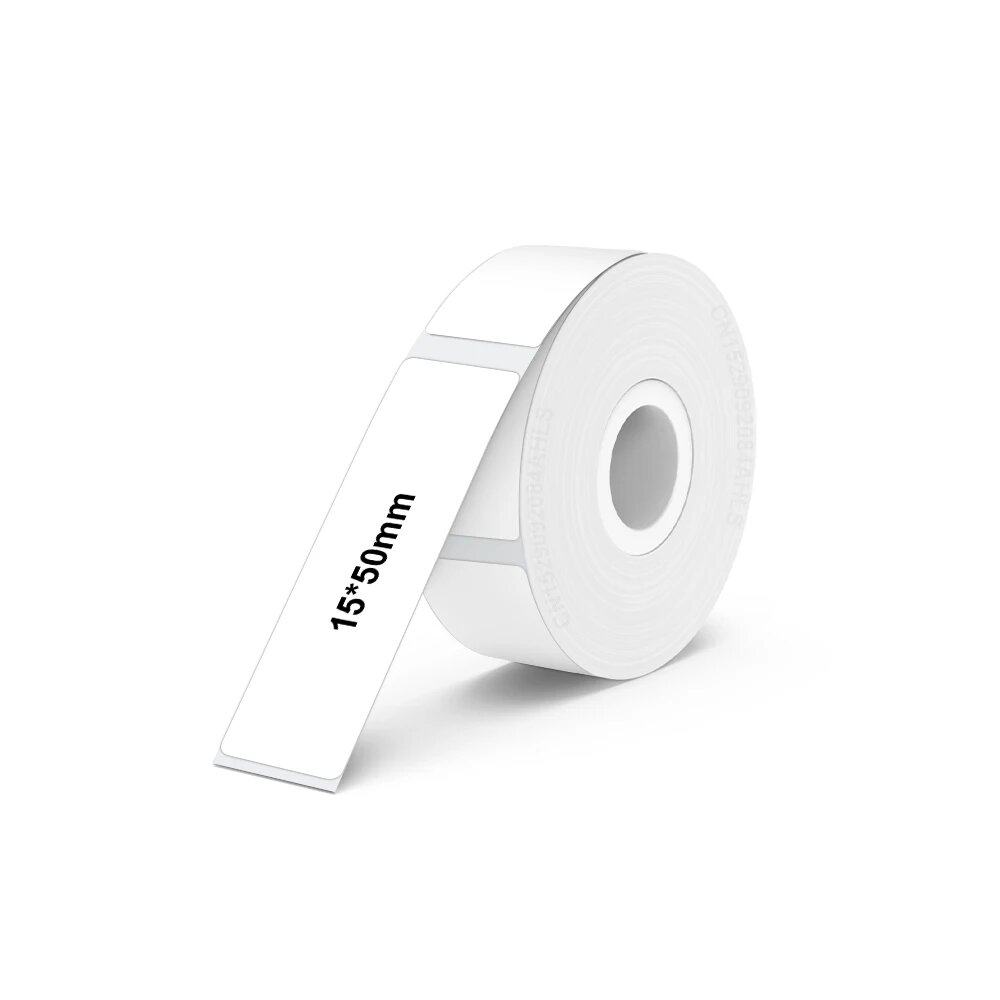 Термонаклейки 15x50mm White для Marklife P15 P12 P11 D30 Q30