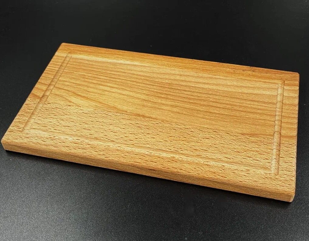 Доска разделочная 120Х207Х12ММ БУК прямоуг С желобом РХС