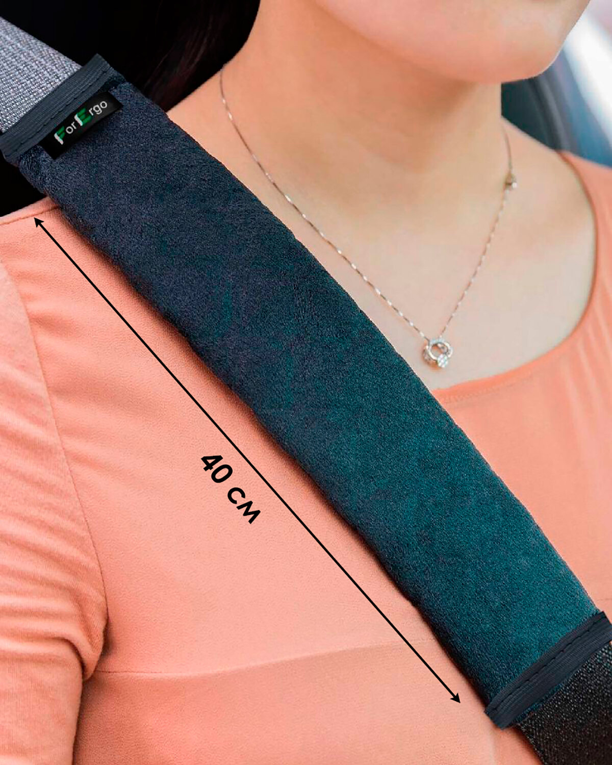 Накладка чехол на ремень сумки, накидка на плечо, черный подплечник