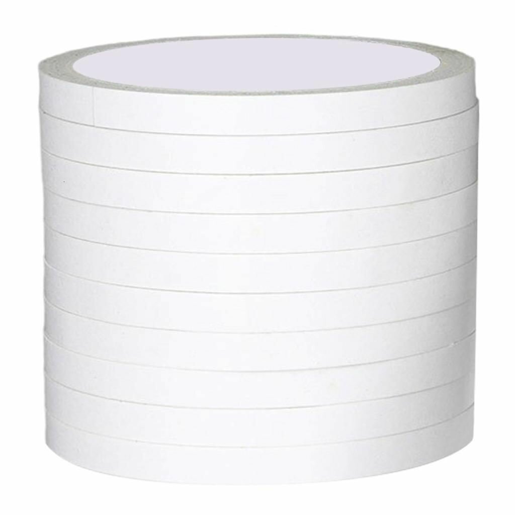 10 рулонов двусторонний скотч для рукоделия и декора, - ширина 0,8 см и 10 м