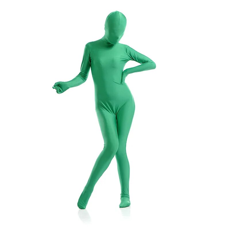 Женский костюм Зентай LaranLULU из нейлона и спандекса Изумрудный, М, зеленый