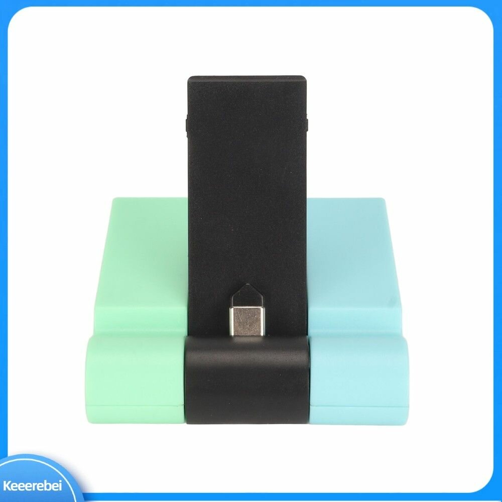 Док-станция для ТВ 5-в-1: 2xUSB, 45W USB-C, RJ45, HDMI, для коммутатора (синий/зелёный)