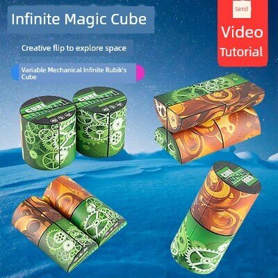 Спиннер-куб «Волшебные бобы» с двойным вращением, необычной формы, легко вращающийся, для развития интеллекта и снятия