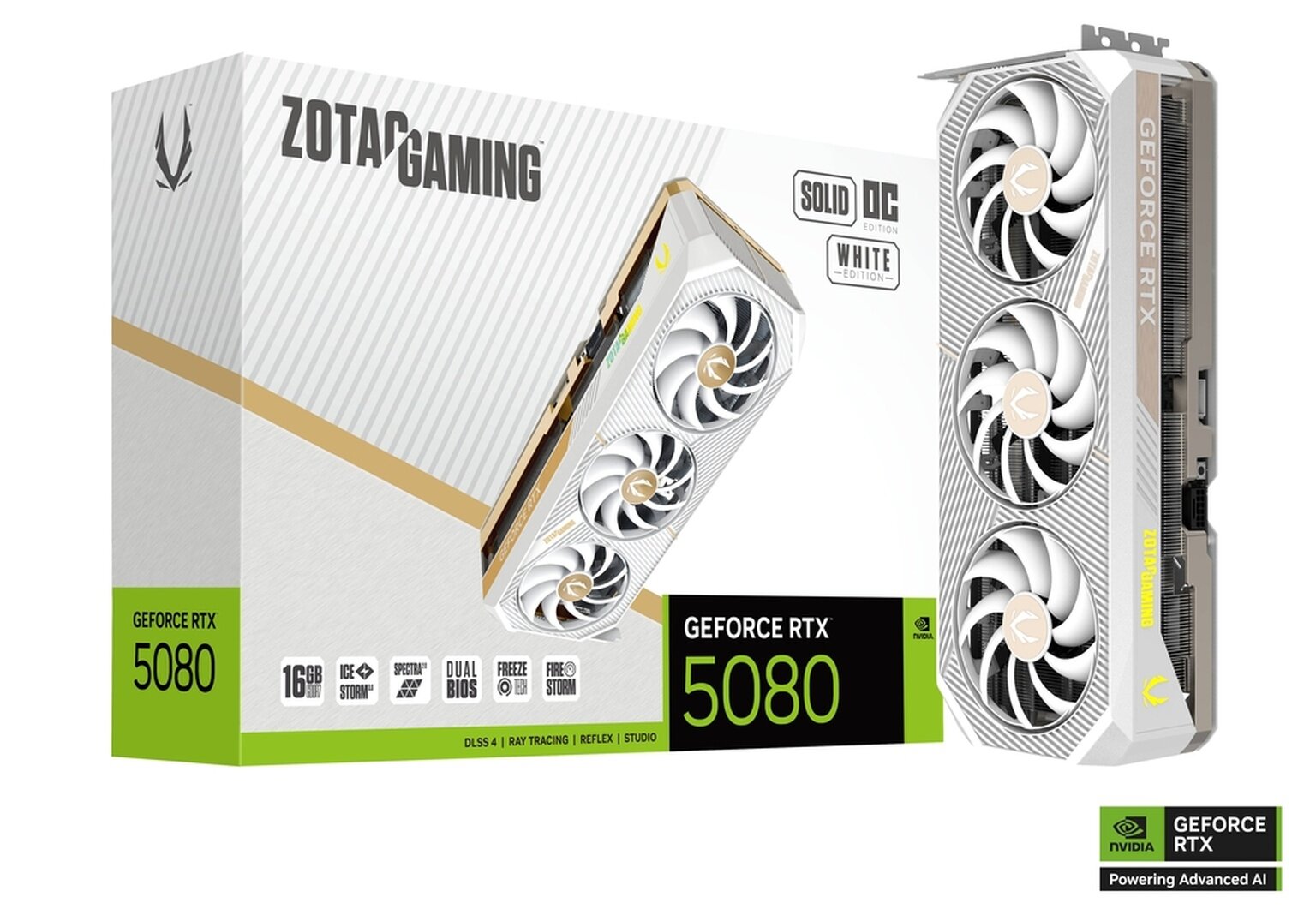 Видеокарта ZOTAC GeForce RTX 5080 SOLID WHITE ED OC 16GB (ZT-B50800Q-10P)