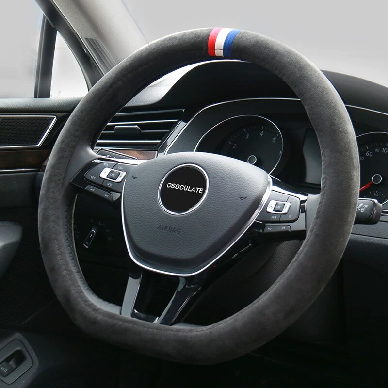Накладка на руль Alcantara Франция D-Тип Плоский Низ Все-Сезонная Ручная Вышивка Суэд