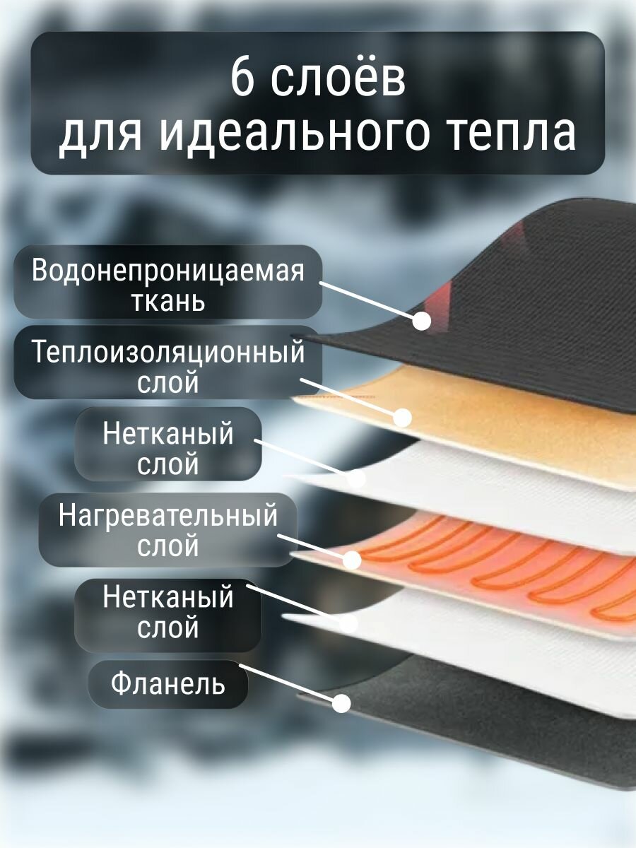 Варежки  для мужчин и женщин, размер M, черный — фото 1