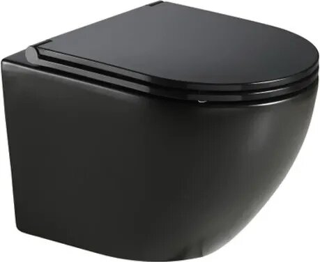 Унитаз Azario Grado AZ-0046N-MB подвесной безободковый с сиденьем микролифт