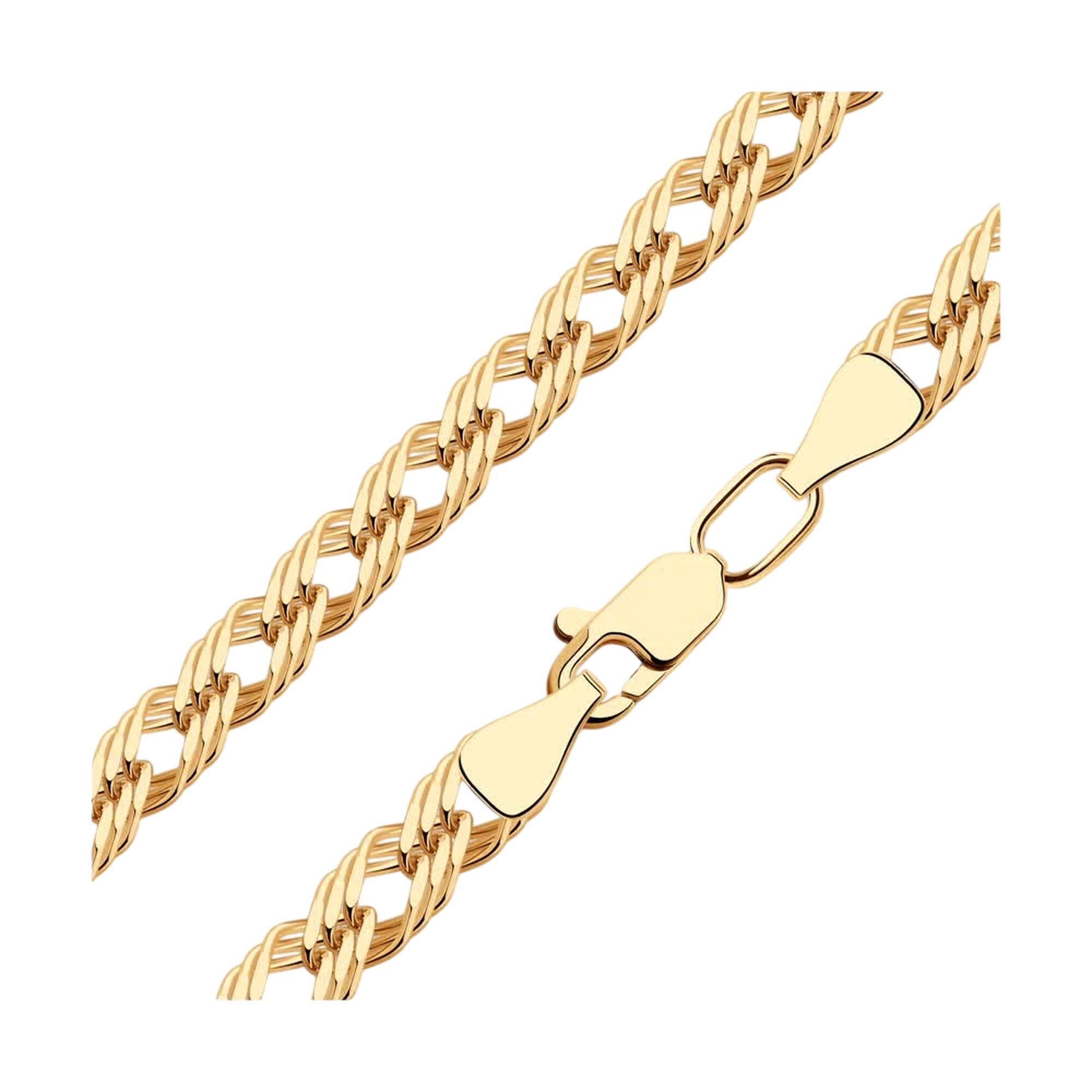 Цепь серебро, 925 проба, золочение