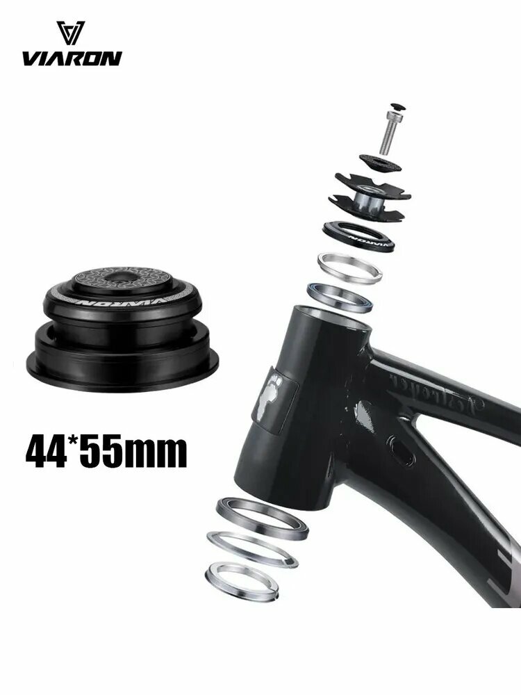 VIARON 44*55mm конические прямые чаши комплект подшипник черное