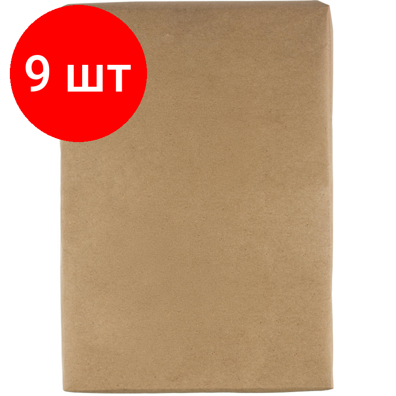 Комплект 9 упаковок, Картон белый №1 School 100л, А4, немелов,260гр, уп. крафт