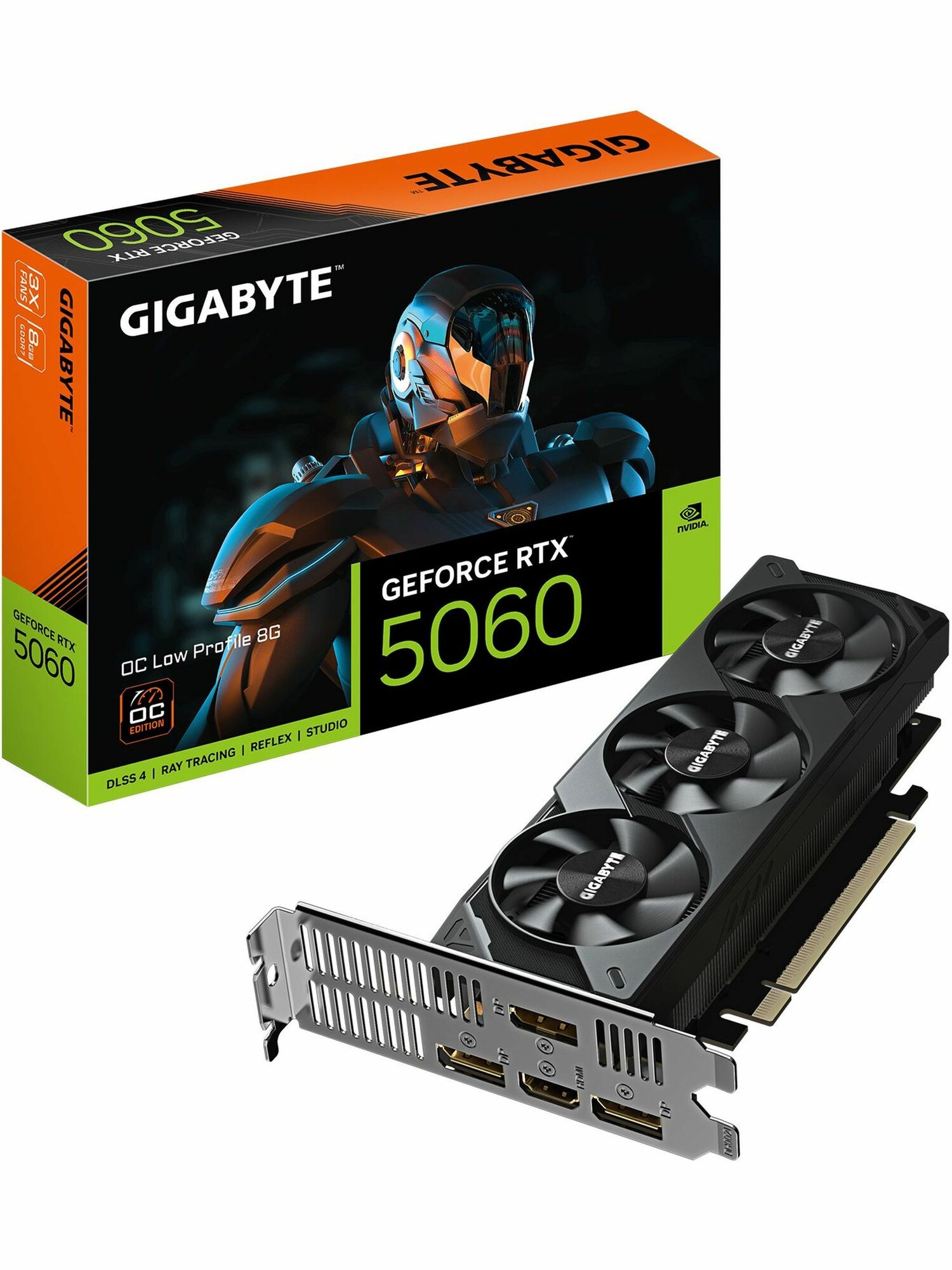 Видеокарта GIGABYTE GeForce RTX 5060 OC Low Profile 8G (GV-N5060OC-8GL)