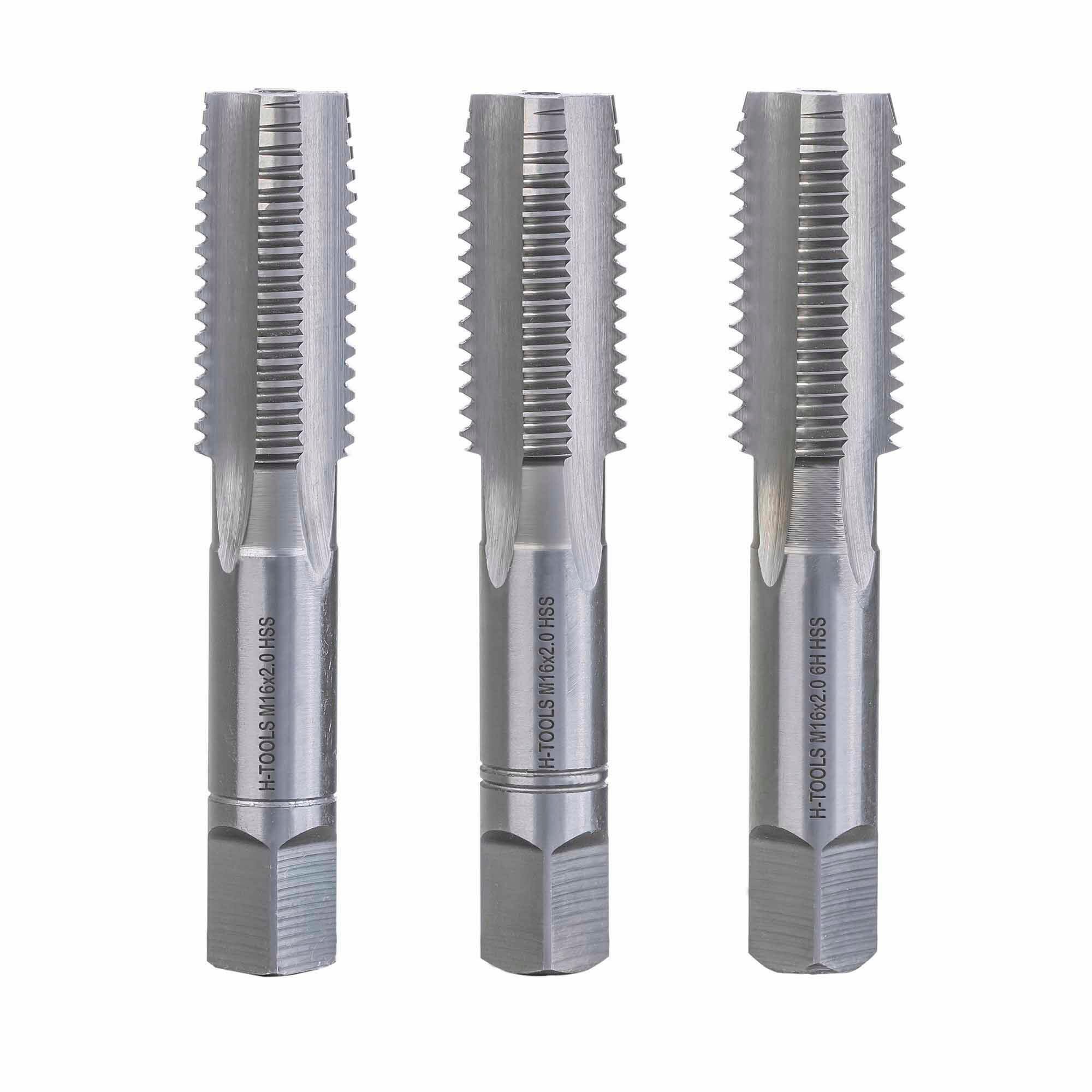 Набор метчиков из 3-х шт. H-Tools М16 шаг 2.0мм DIN352 HSS-G 230160HT