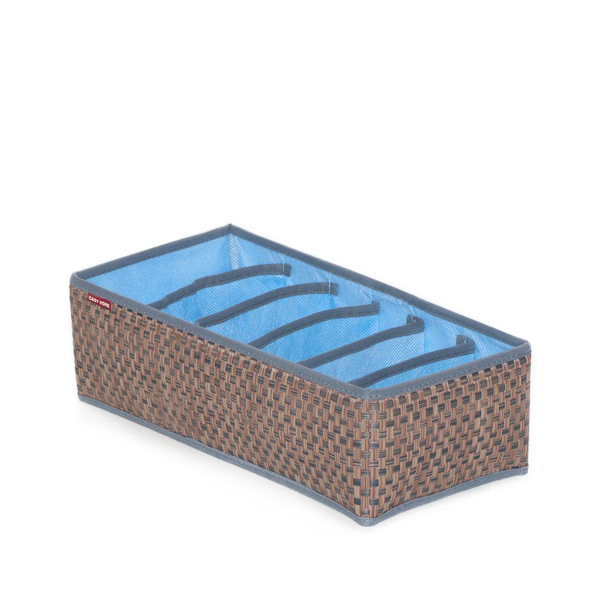 Органайзер для нижнего белья и маек 6 ячеек 35x16x10см синий OR-031