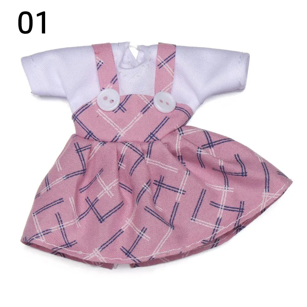 Кукольные платья Gootrades для кукол 16-17 см Розовый, 01